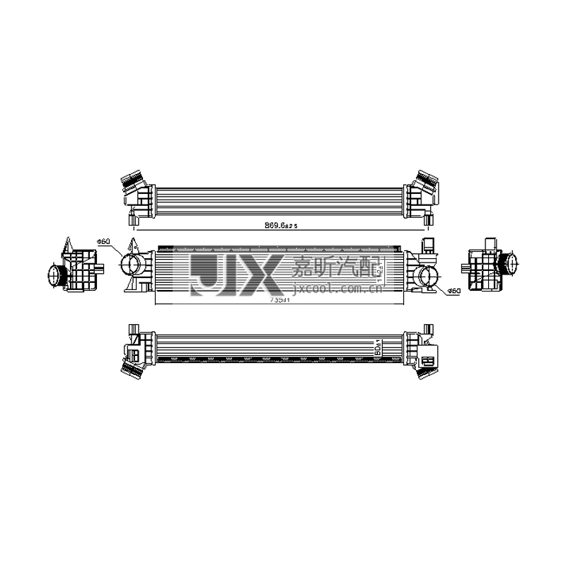 Intercooler For CITROËN Relay II Minibus (250) OE:1613994080 1613994180 ...